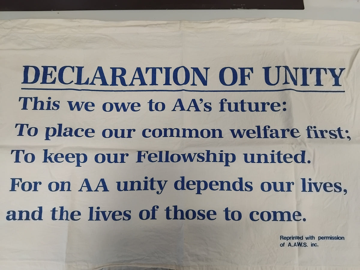 Second Hand Declaration of Unity Banner – AA NSW Bookshop