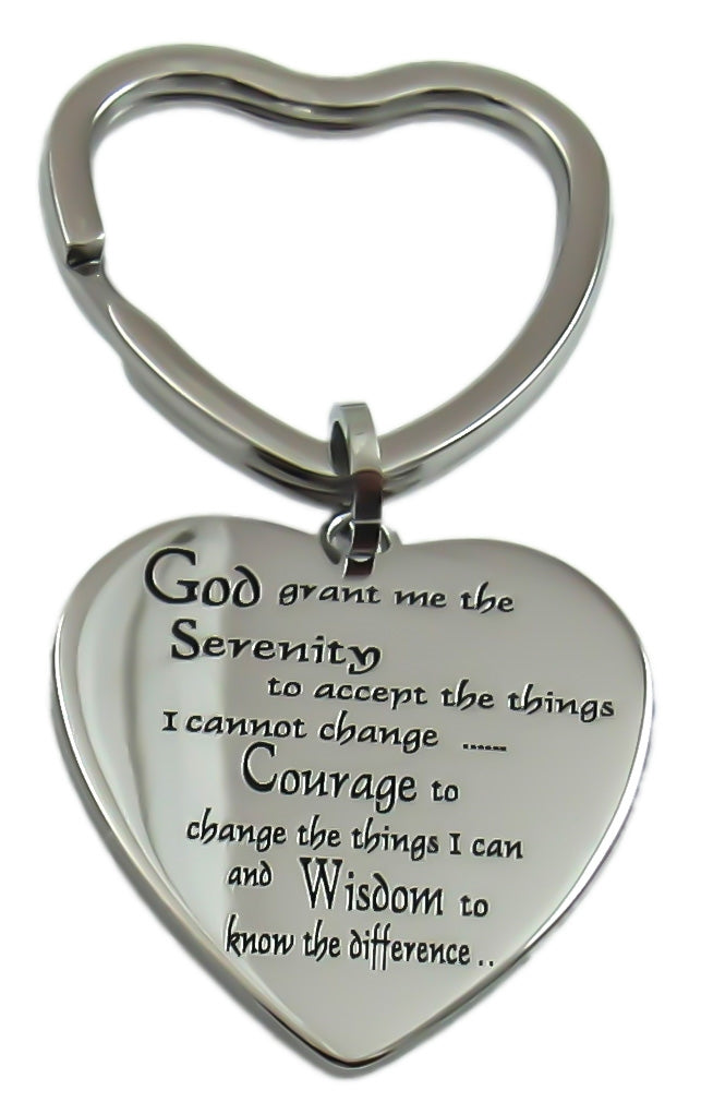 Heart Shaped Serenity Prayer Key Ring – AA NSW Bookshop