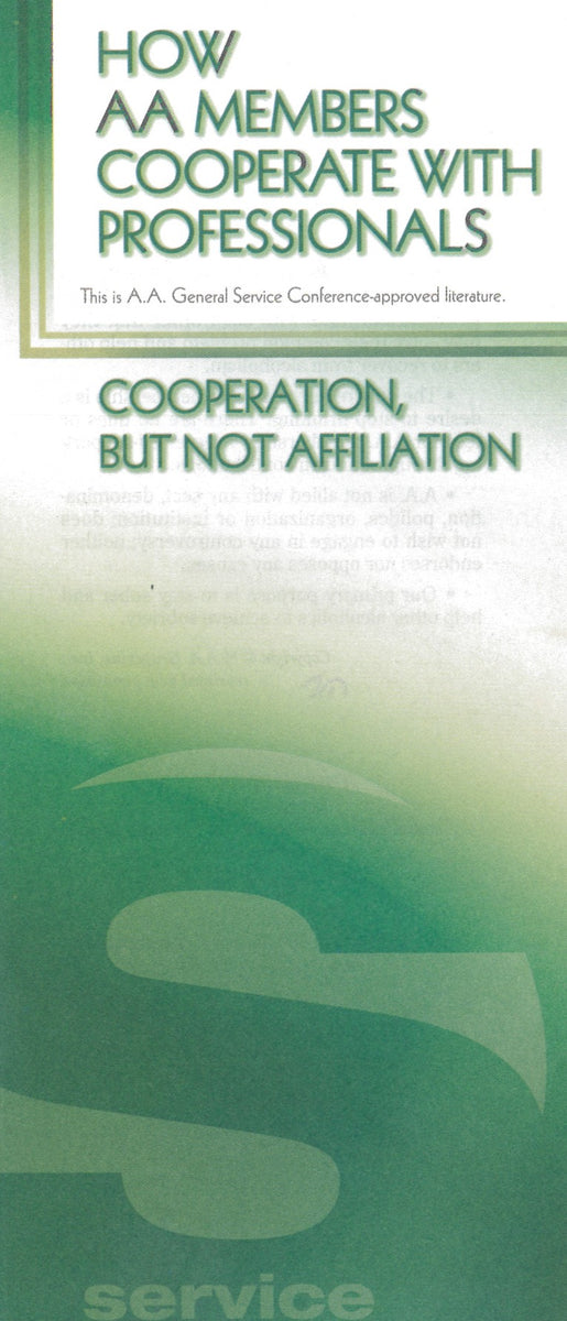 How AA Members Cooperate with Profesionals – AA NSW Bookshop